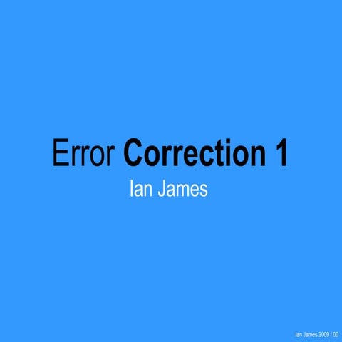 Errorcorrection1 | PPT