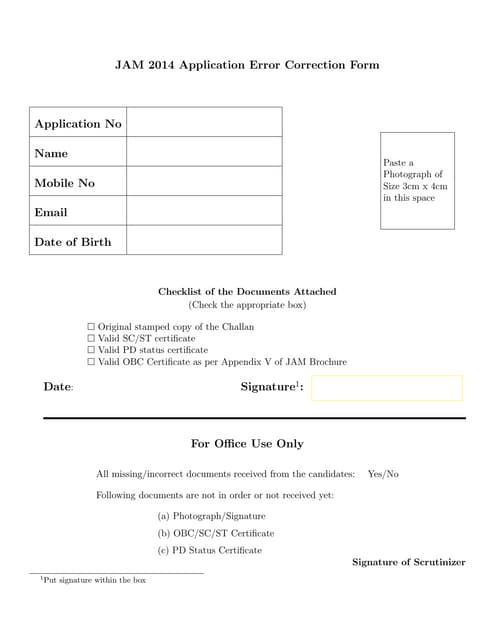 Application form jrf fclab | PDF