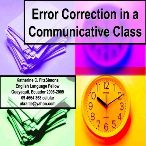 Error correction in a communicative class | PPT