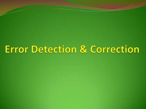 Crc Error Coding Technique Ppt 7517