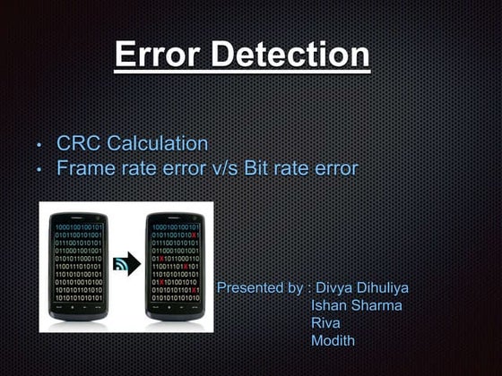 Error Detection And Correction Ppt