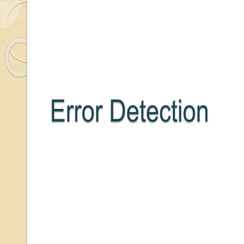 Error Detection Ppt