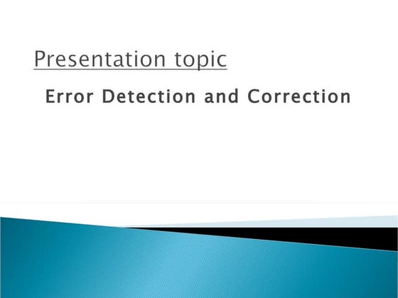 Error Detection And Correction Of Hamming Code Ppt