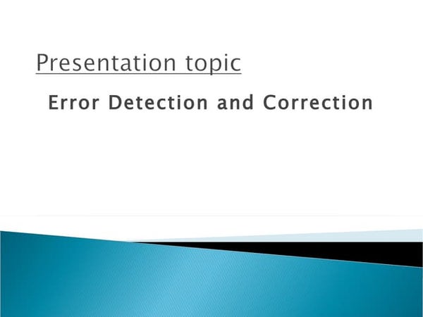 Crc Error Coding Technique Ppt 6942