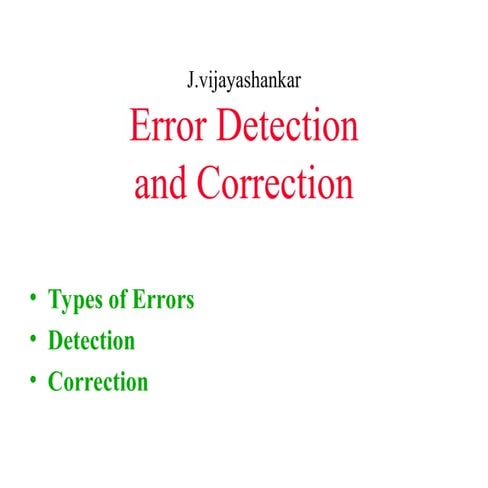 ERROR DETECTION & CORRECTION in networking.ppt