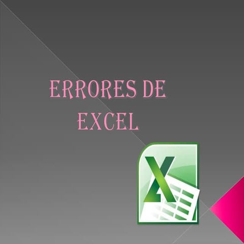 ERRORES DE EXCEL | PPTX