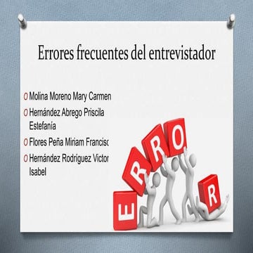 Errores en el entrevistador | PPTX