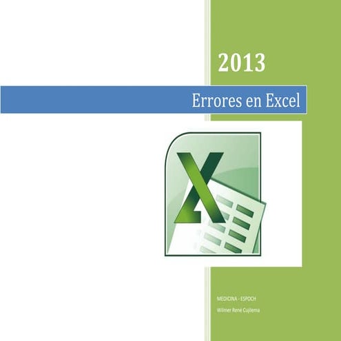 Errores en excel | DOCX