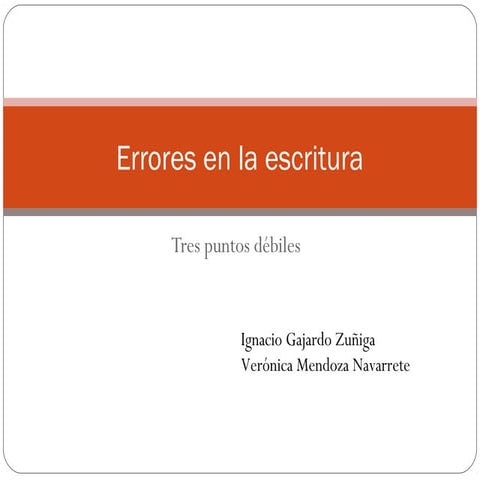 Errores en la escritura | PPT