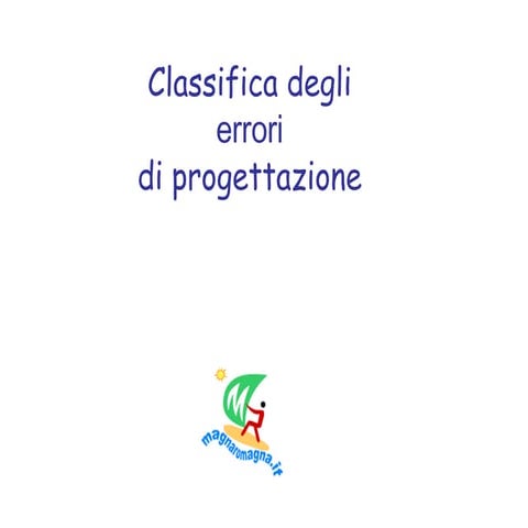 Errori di progettazione | PPS