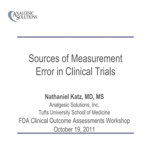 Error in clinical trials | PPT