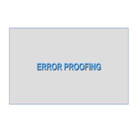 Error proofing | PPT