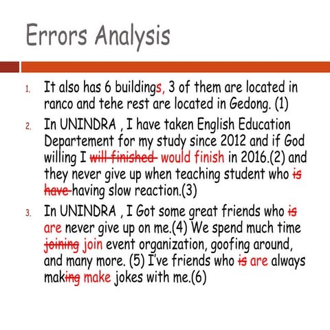 Errors analysis | PPTX