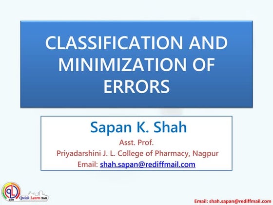 Methods Of Minimizing Errors Ppt 7131