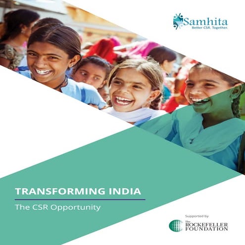 Transforming India: The CSR Opportunity | PDF | Non-Profit ...
