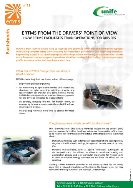 ERTMS Fact Sheet 3 - ERTMS levels | PDF