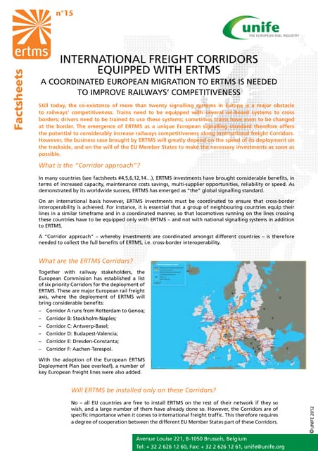 ERTMS Fact Sheet 10 - Increasing infrastructure capacity | PDF