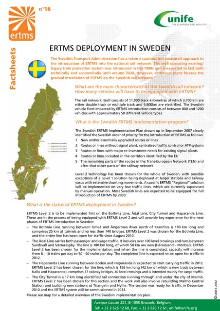 ERTMS Fact Sheet 3 - ERTMS levels | PDF