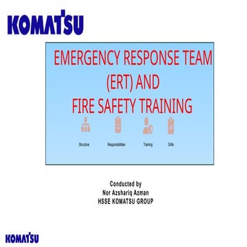 Comprehensive Emergency Response Team (ERT) and Fire Safety Training ...