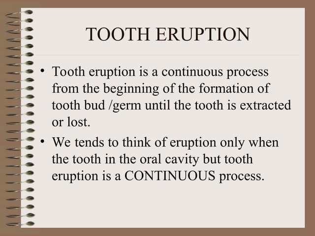 Theories of tooth eruption | PPTX