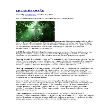 Ervas de ossae | PDF