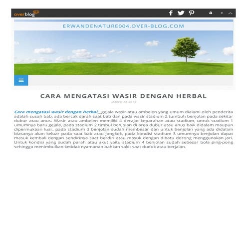 cara mengatasi wasir dengan herbal | PDF