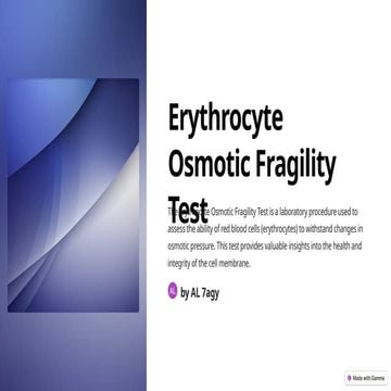Osmotic Fragility Test | PPTX