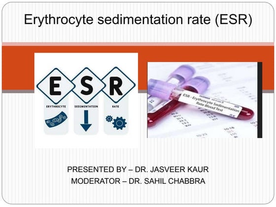 Erythrocyte Sedimentation Rate Esr Ppt
