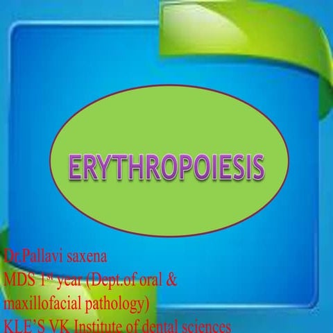 Erythropoiesis | PPTX