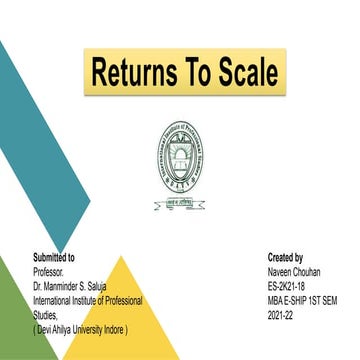 Law of returns to scale | PPTX