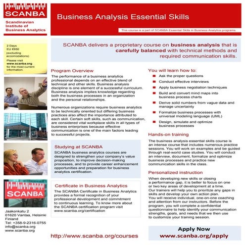 Essential Business Analysis Skills | PDF