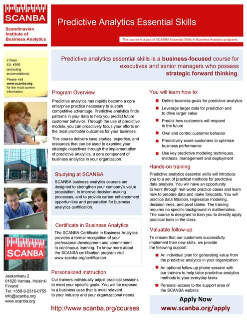 Tl EN-003 Decision-Support Systems - SCANBA Course | PDF