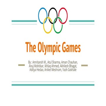 The Olympics | PDF