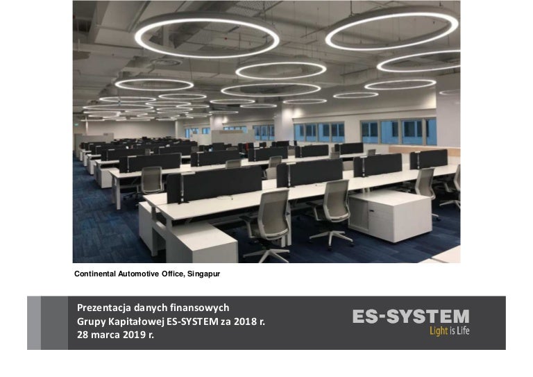 ES-SYSTEM prezentacja wynikow za 2018 rok