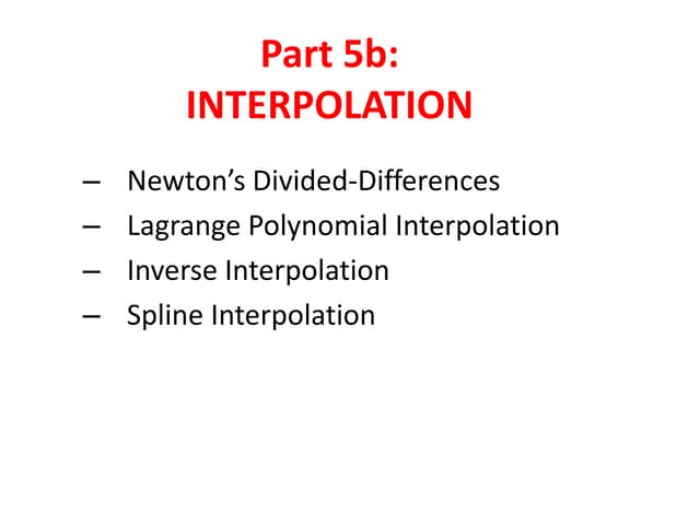 Interpolation | PPTX