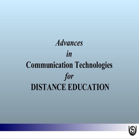 ES-318: Advances in Communication Technology | PPT