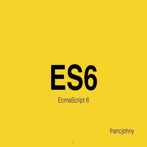 Ecmascript 6 And Beyond Ppt
