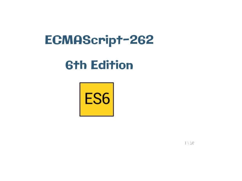 What is es6 - cloudsras