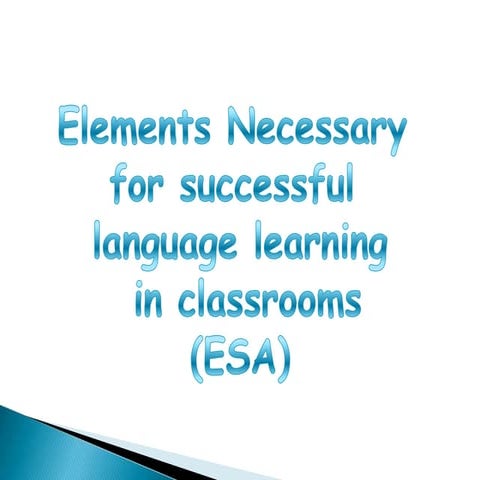 ESA Elements | PPTX | Education