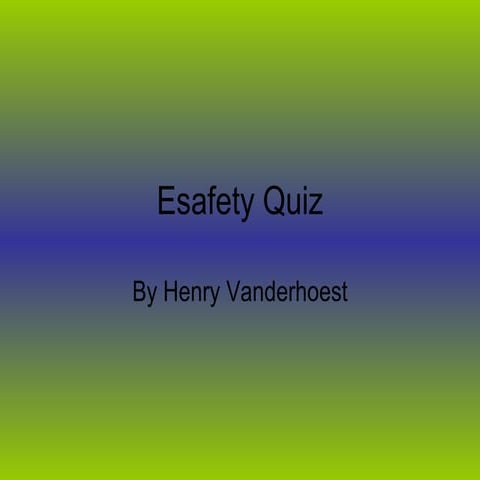 E-safety quiz | PPT