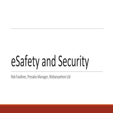 eSafety and online security within schools | PPTX