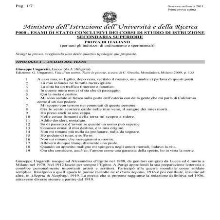 Esame di stato 2011 | PDF