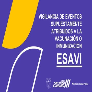 ESAVI (Eventos Supuesta mente Atribuibles a la Vacunacion o ...