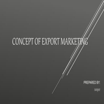 Export Marketing | PPTX