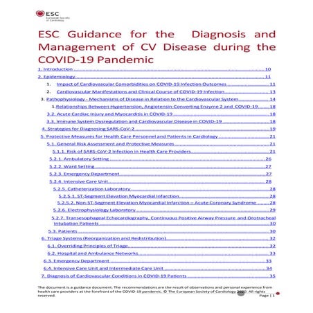 Esc guidance-covid-19-pandemic (1) | PDF