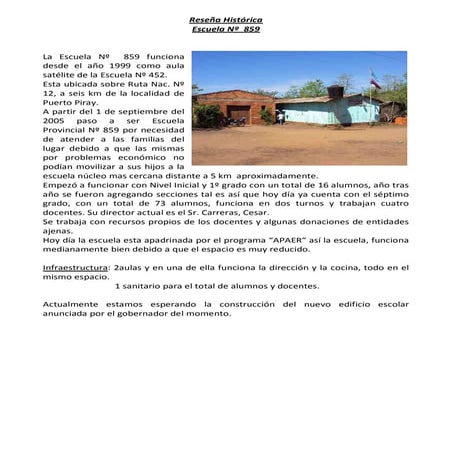 Escuela Nº 859 | PDF