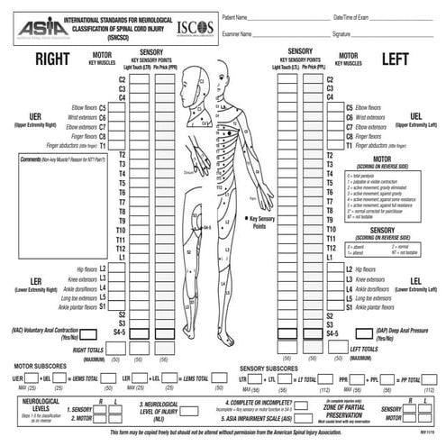 Neurological assessment for asia chart | PPTX