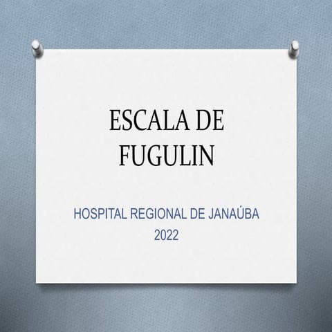 Escala Fugulin classificação cuidados | PPT