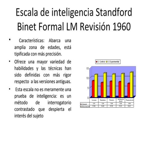 Escala de standfor binet examen informatica | PPT