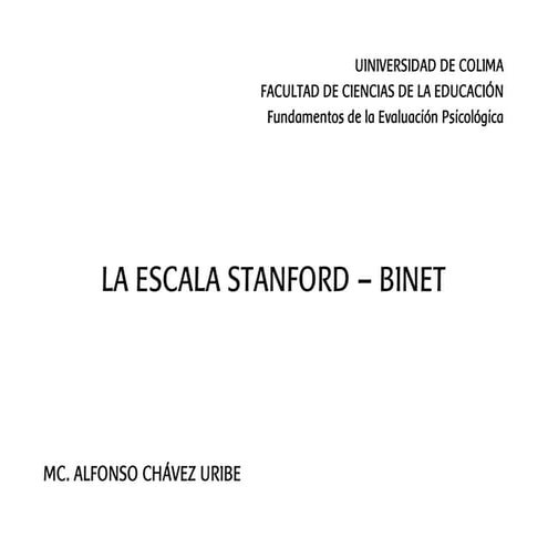Escala de stanford binet | PDF